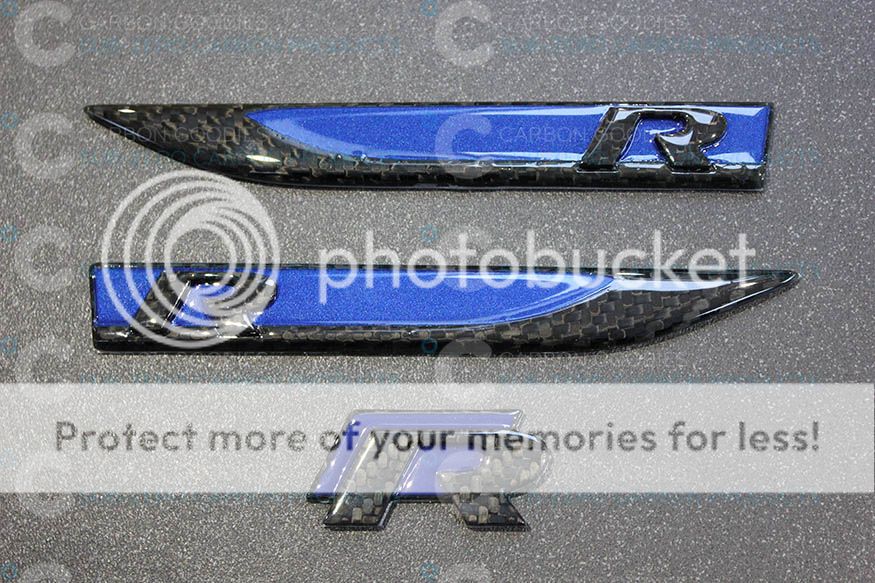 New Product: MK7 Golf R Carbon Fibre Front Wing And Boot Emblem Set ...